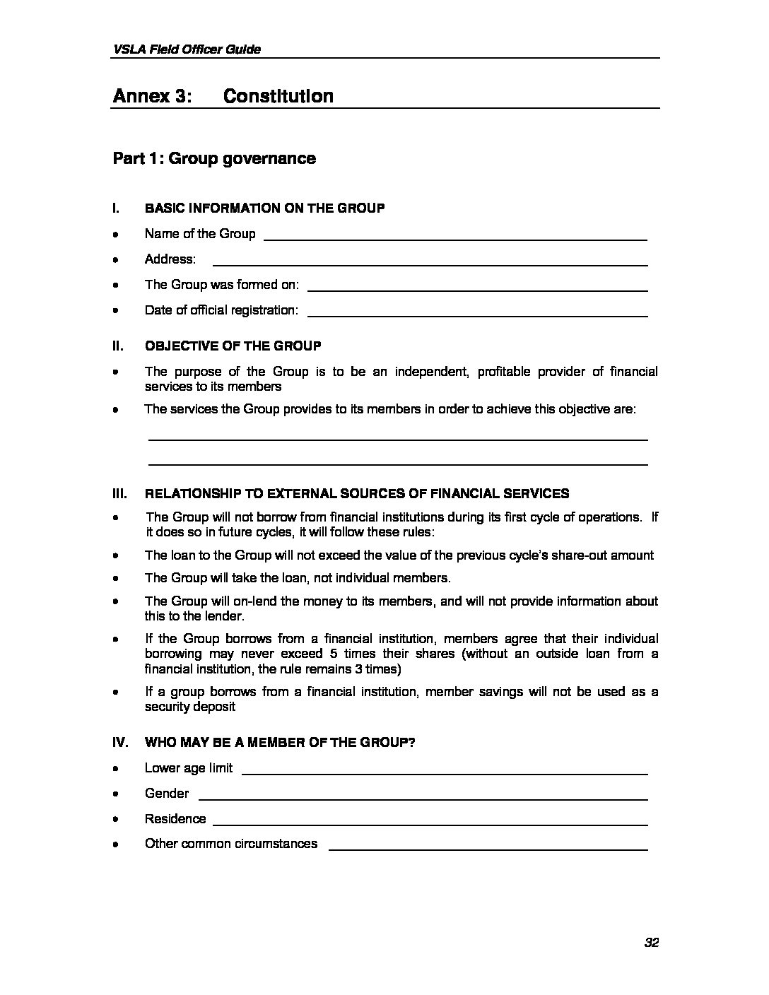 Annex 3 Constitution Part 1 Group governance – Members of Devxchange